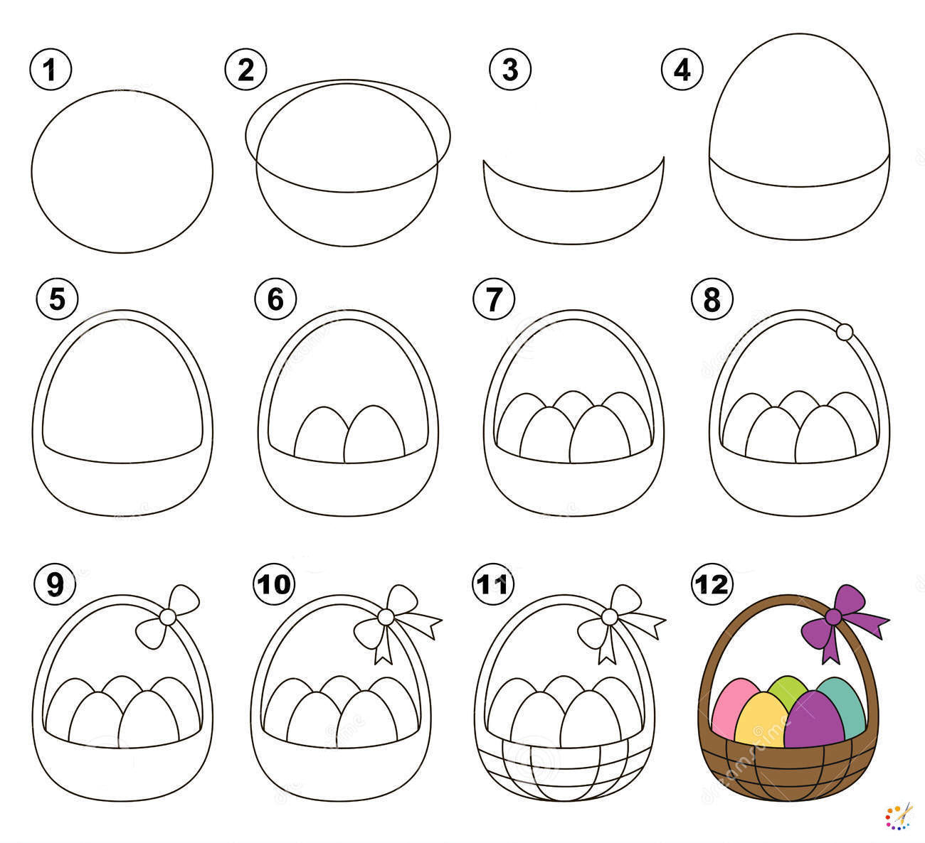 How to Draw Easter Egg Step by Step – For Kids & Beginners
