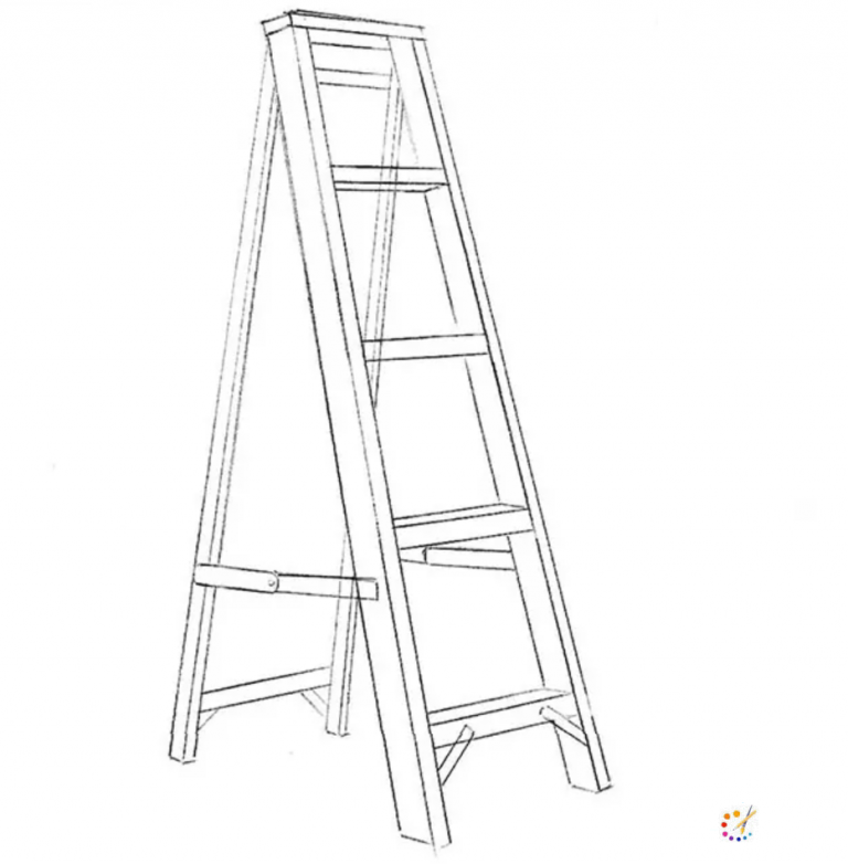 How to Draw a Ladder Step By Step – For Kids & Beginners