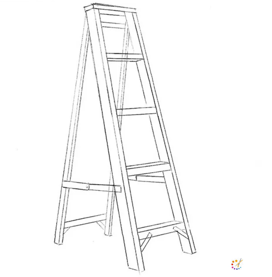 How to Draw a Ladder Step By Step – For Kids & Beginners