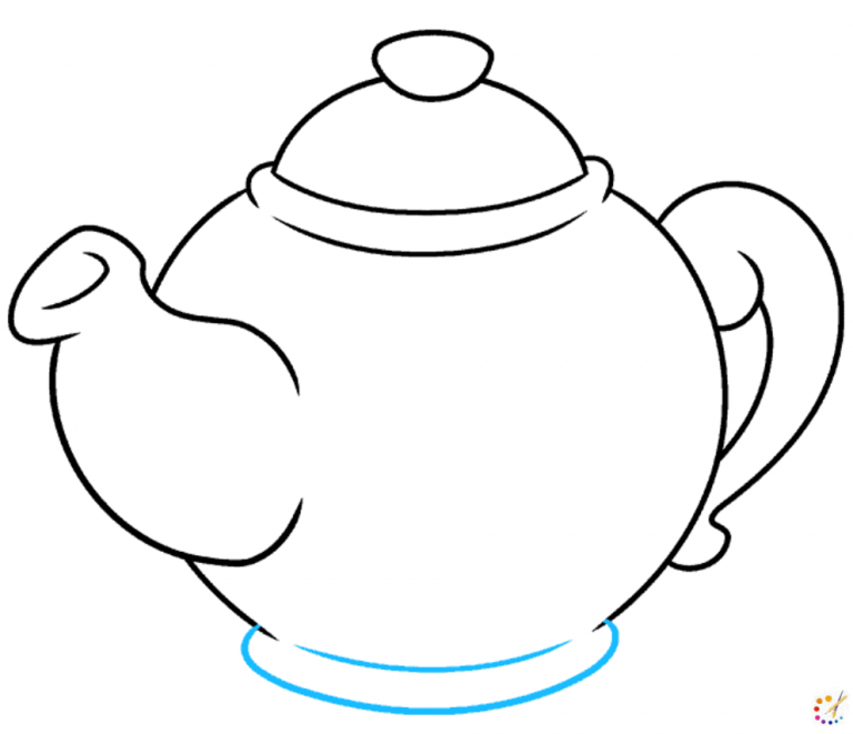 How to Draw Teapot Step By Step – For Kids & Beginners