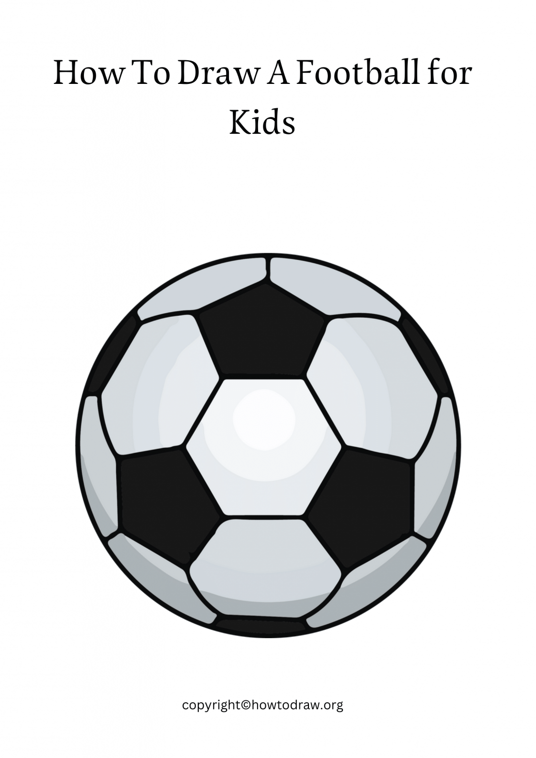 How To Draw A Football Step By Step – For Kids & Beginners
