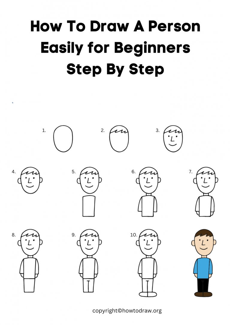 How To Draw A Person Step By Step – For Kids & Beginners