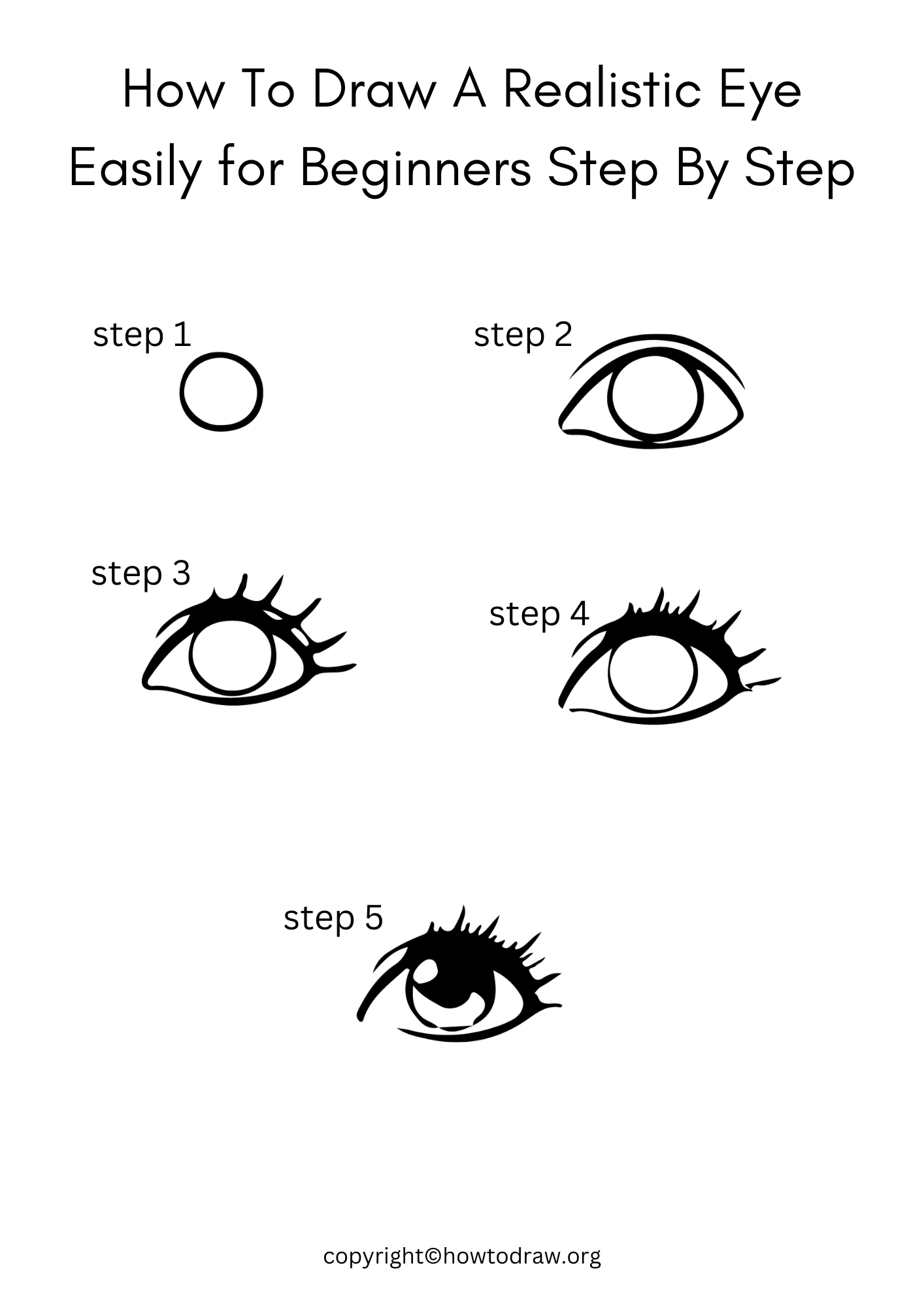 How To Draw A Realistic Eye Step By Step – For Kids & Beginners