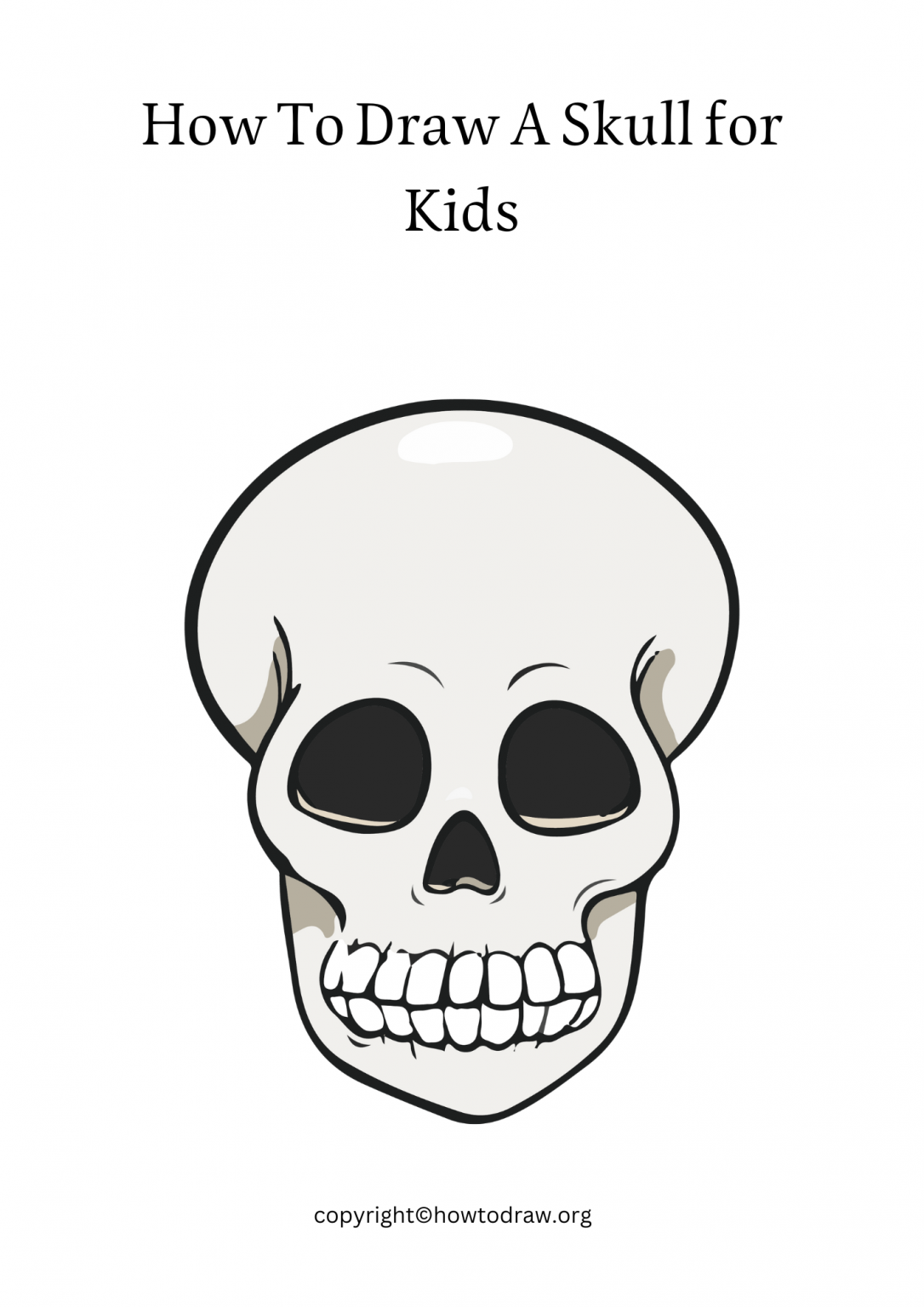 How To Draw Skull Step By Step – For Kids & Beginners