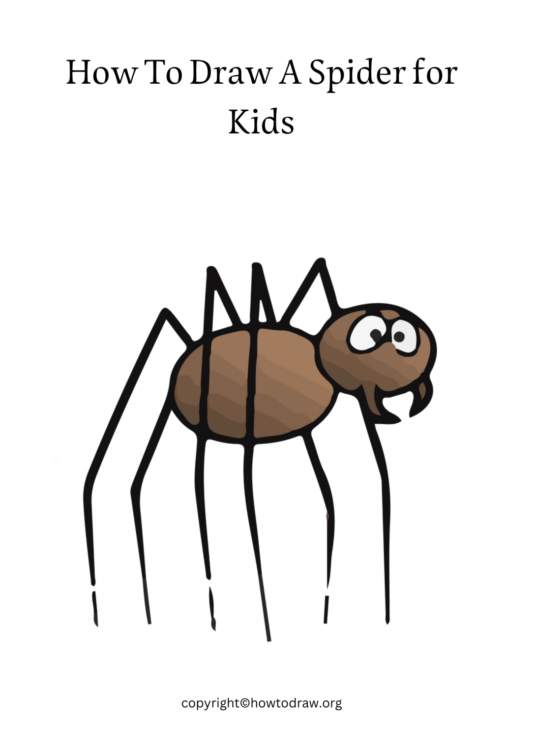How To Draw A Spider Step By Step – For Kids & Beginners