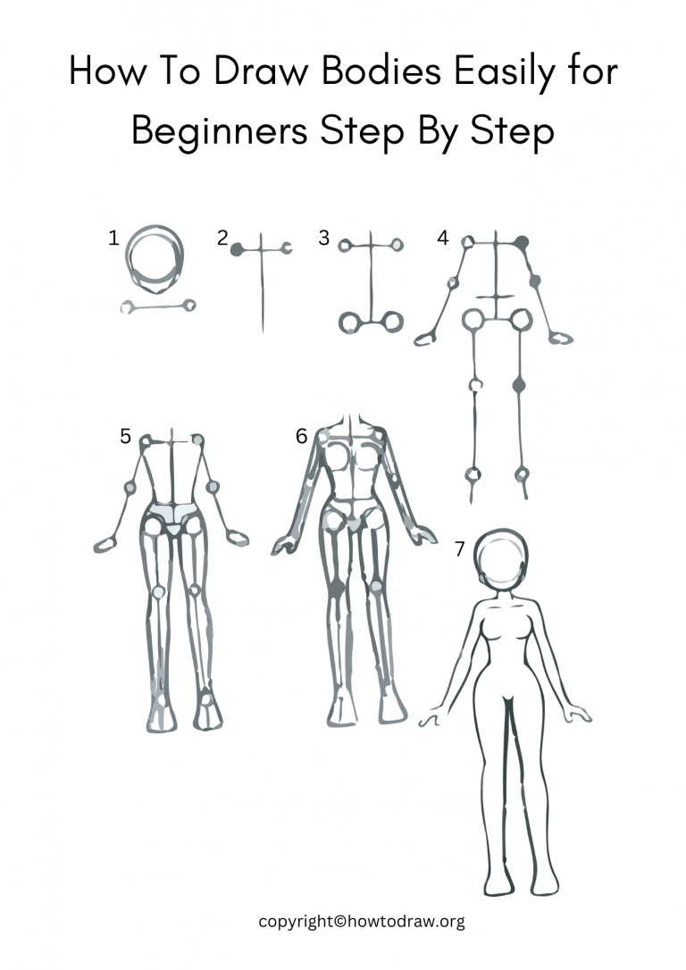 How To Draw Bodies Step By Step – For Kids & Beginners