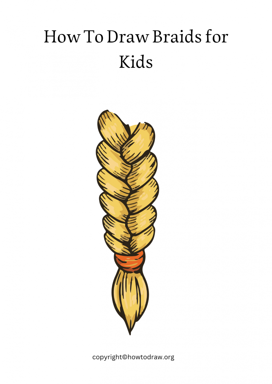 How To Draw Braids Step By Step – For Kids & Beginners