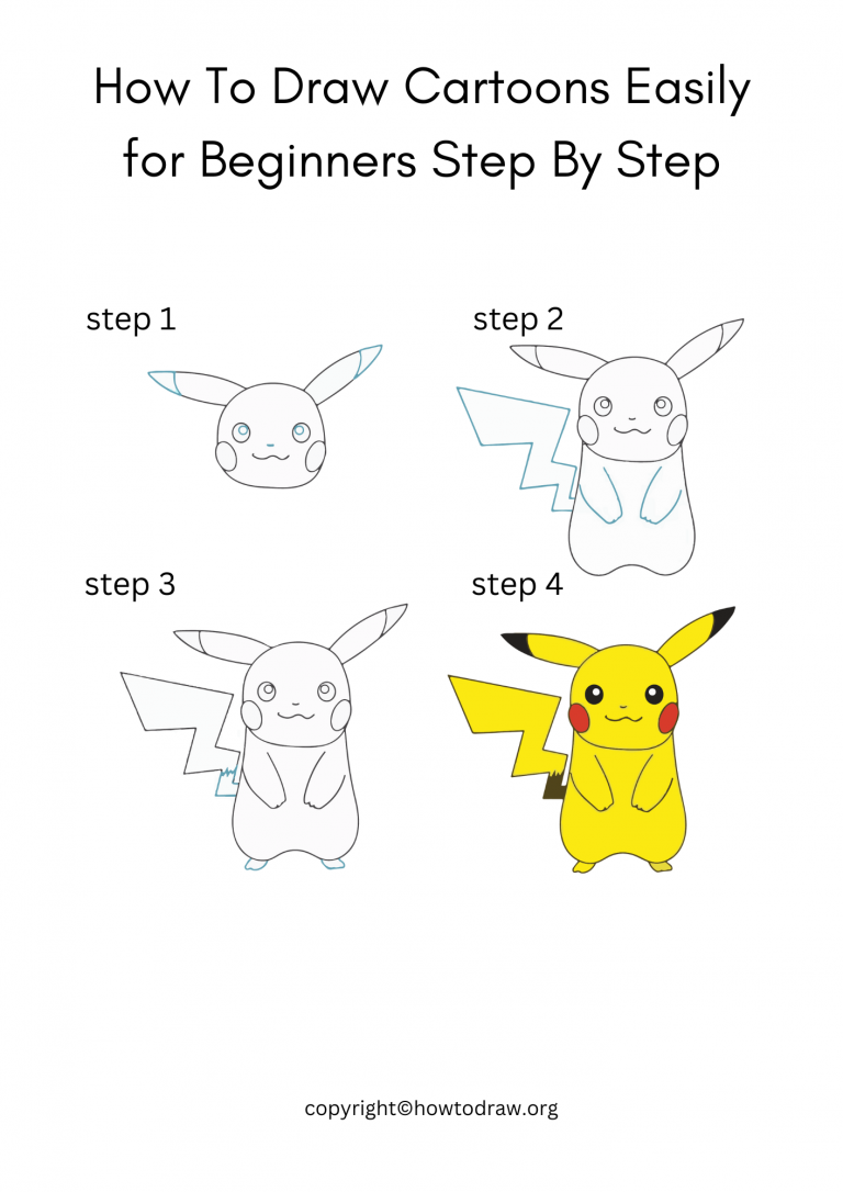 How To Draw Cartoons Step By Step – For Kids & Beginners