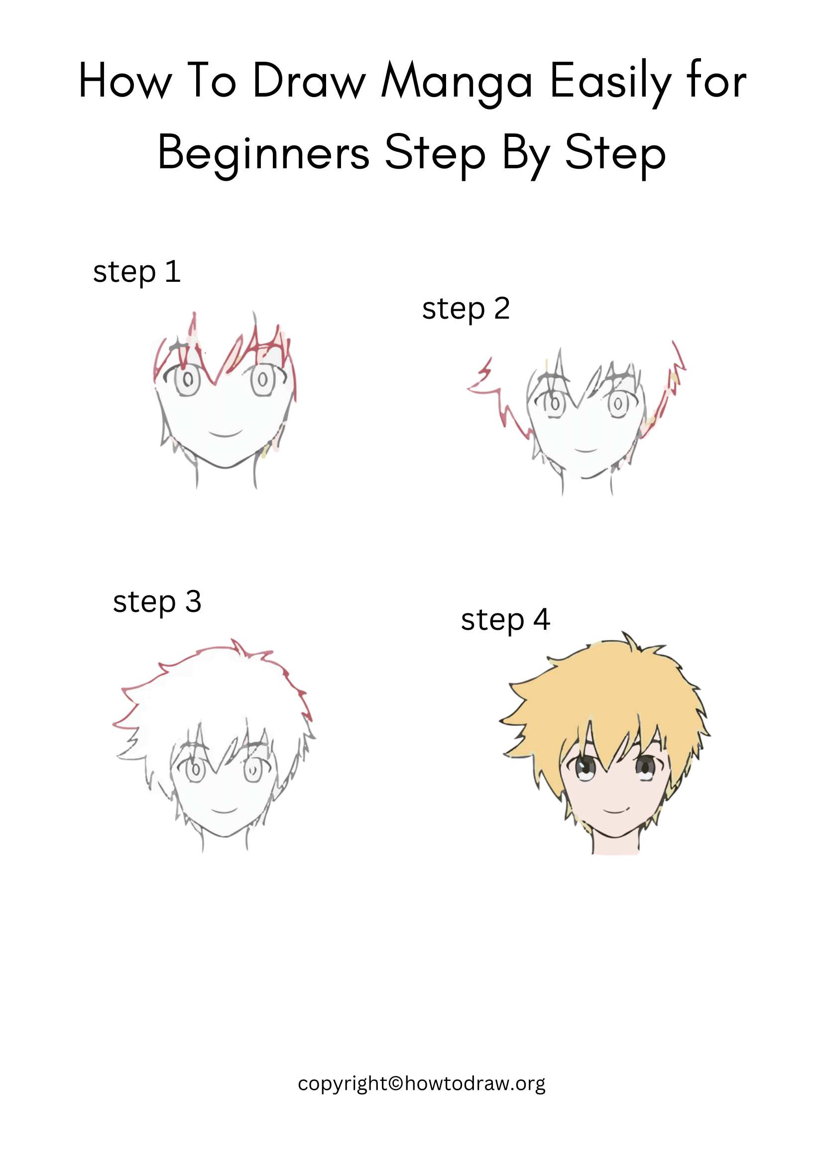 How To Draw Manga Step By Step – For Kids & Beginners