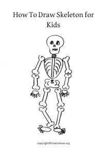 How To Draw A Skeleton Step By Step – For Kids & Beginners