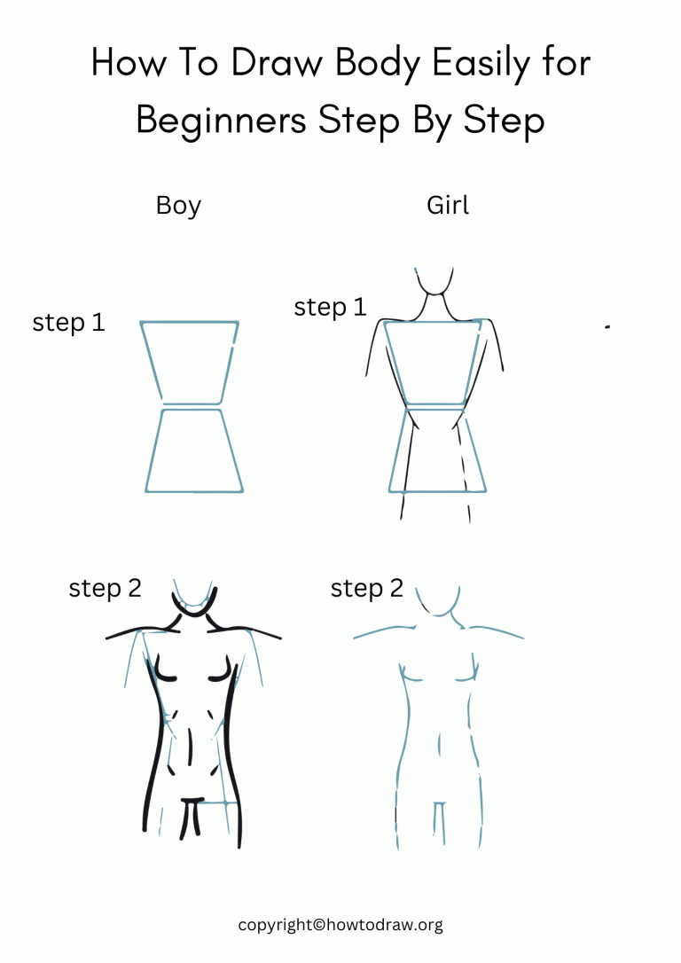 How To Draw Body Step By Step – For Kids & Beginners