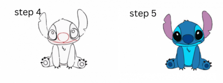 How To Draw Stitch Step By Step – For Kids & Beginners