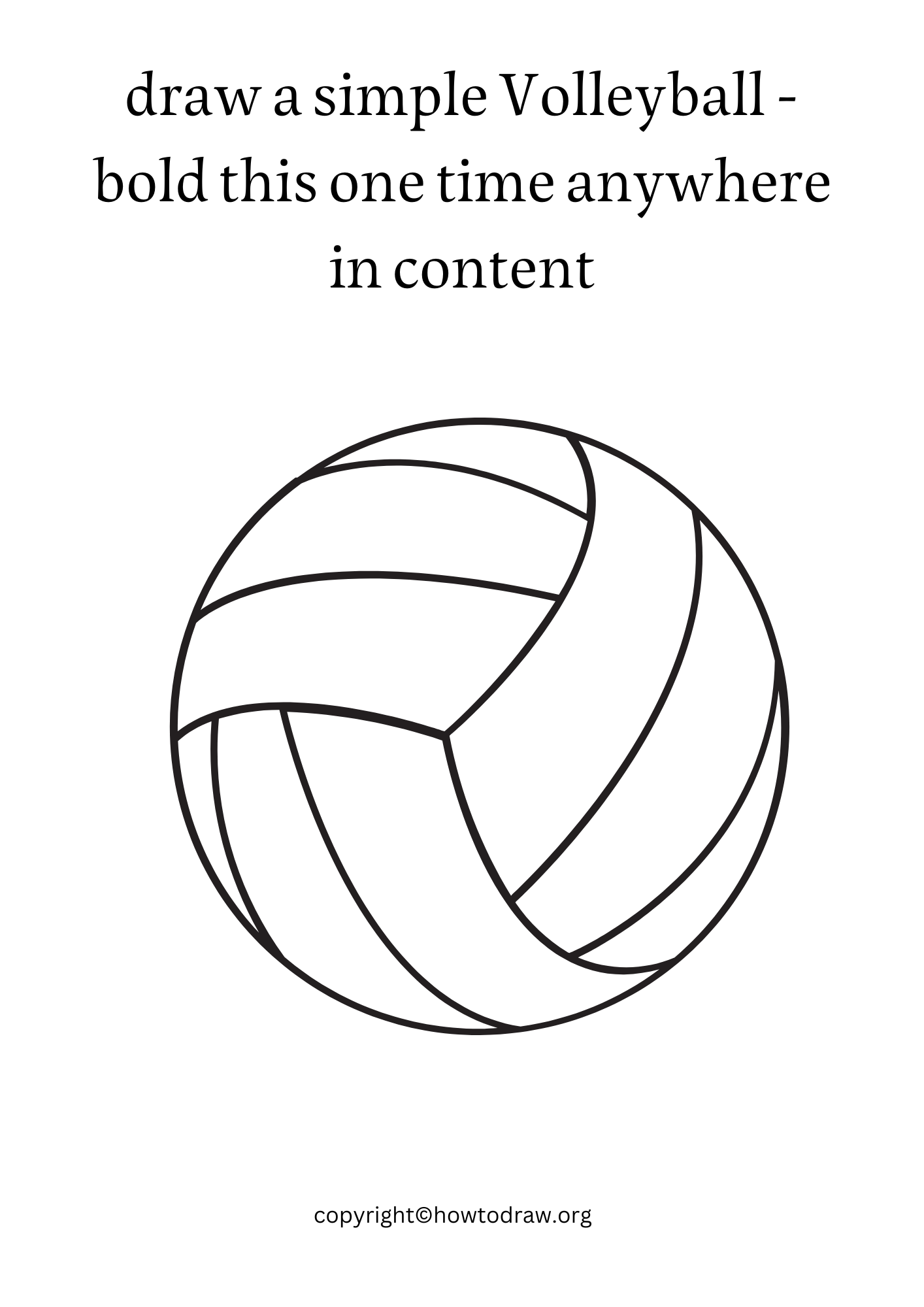 How To Draw A Volleyball Step By Step – For Kids & Beginners