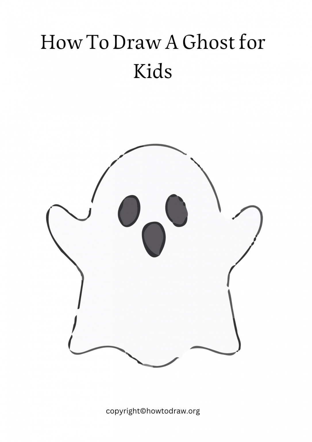 How To Draw A Ghost Step By Step – For Kids & Beginners