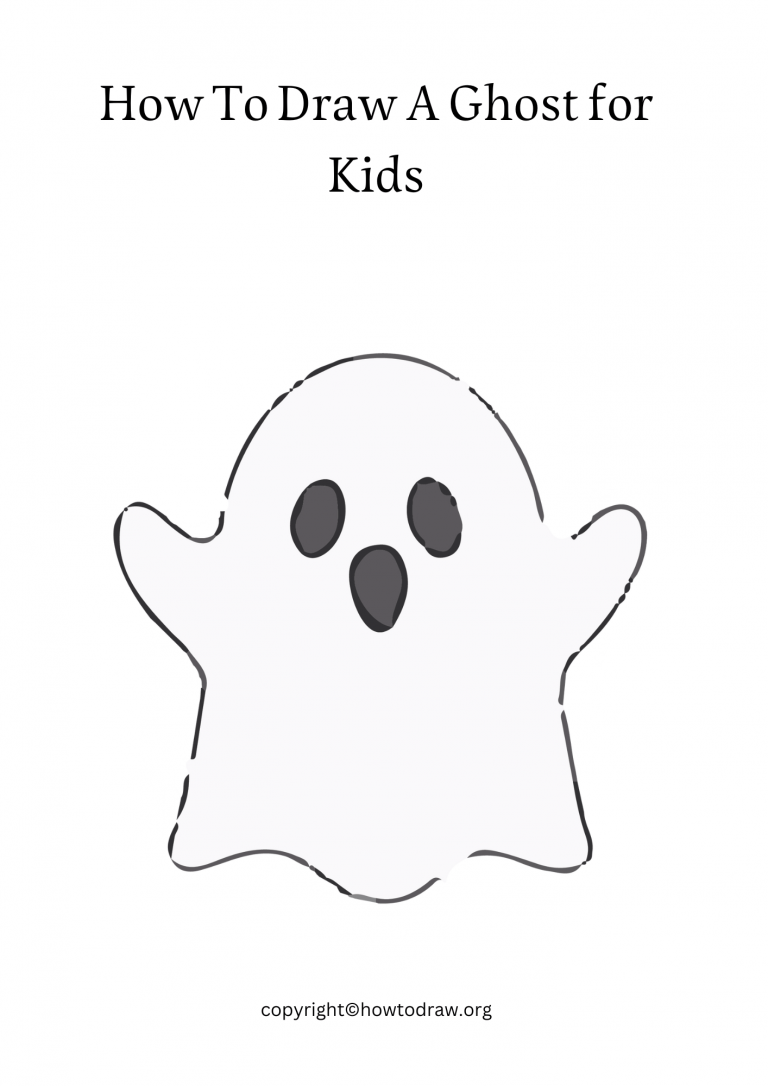 How To Draw A Ghost Step By Step – For Kids & Beginners