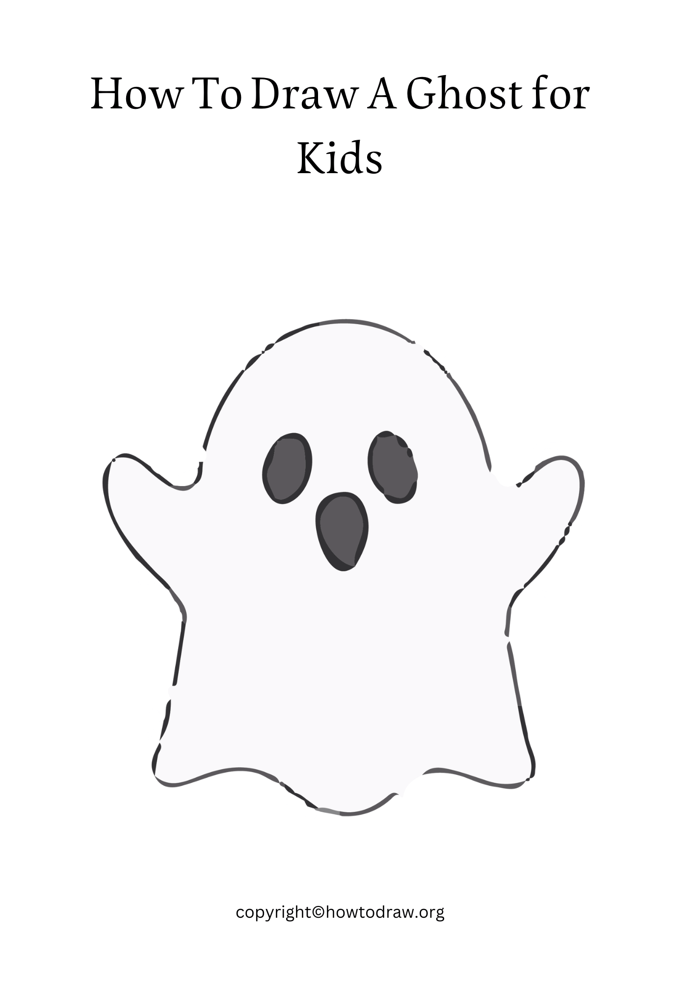How To Draw A Ghost Step By Step – For Kids & Beginners