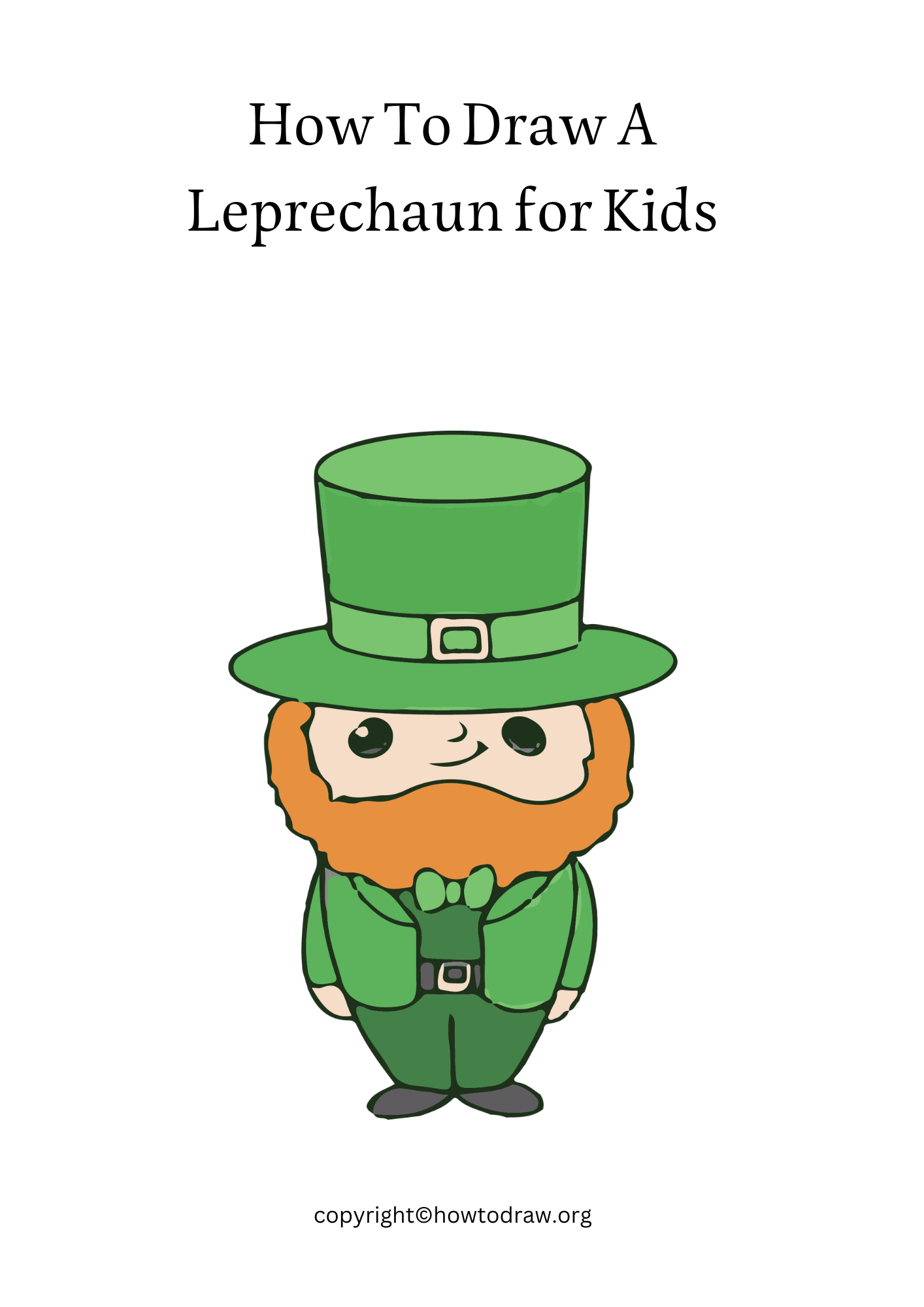 How To Draw A Leprechaun Step By Step – For Kids & Beginners