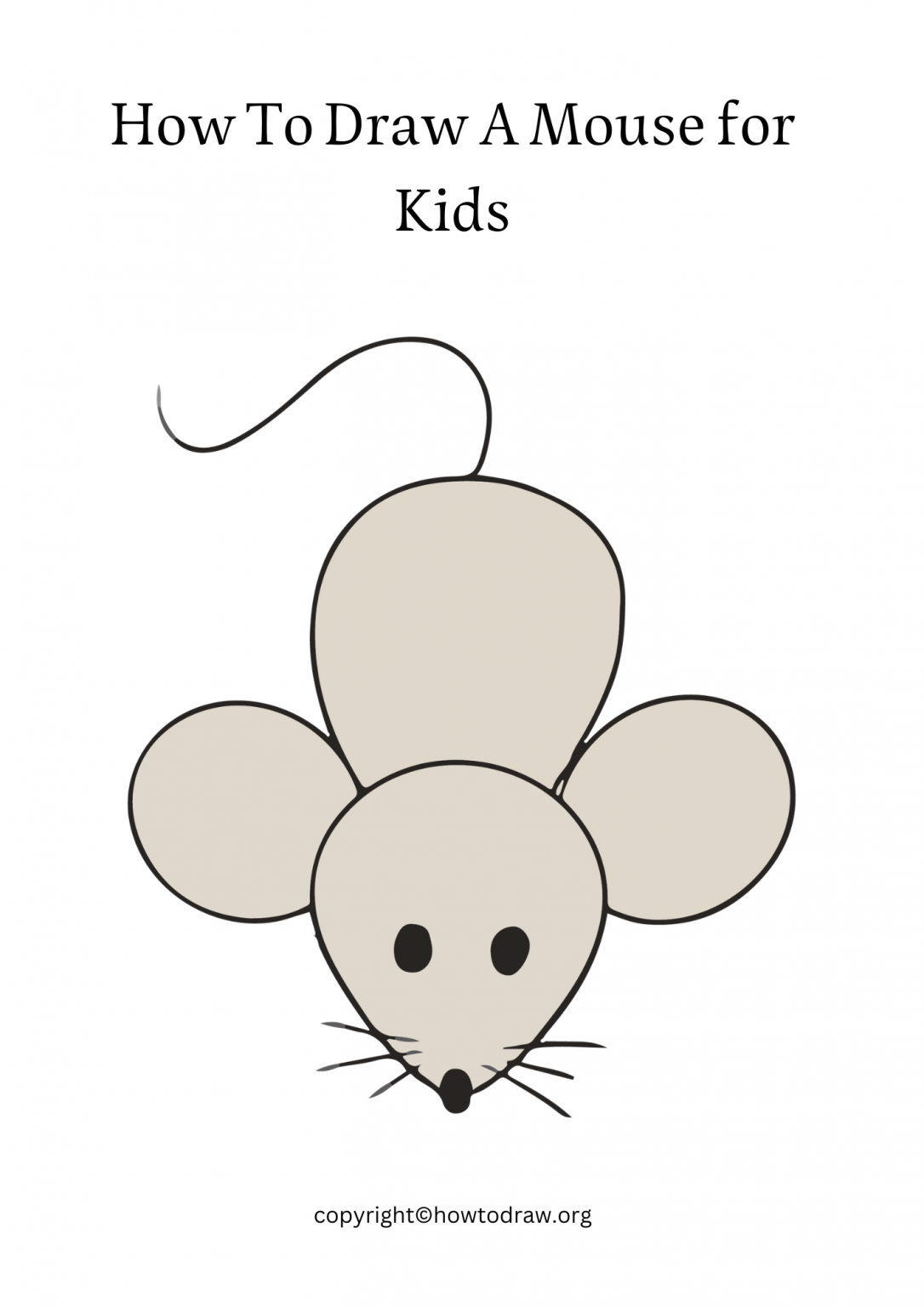 How To Draw A Mice Step By Step – For Kids & Beginners