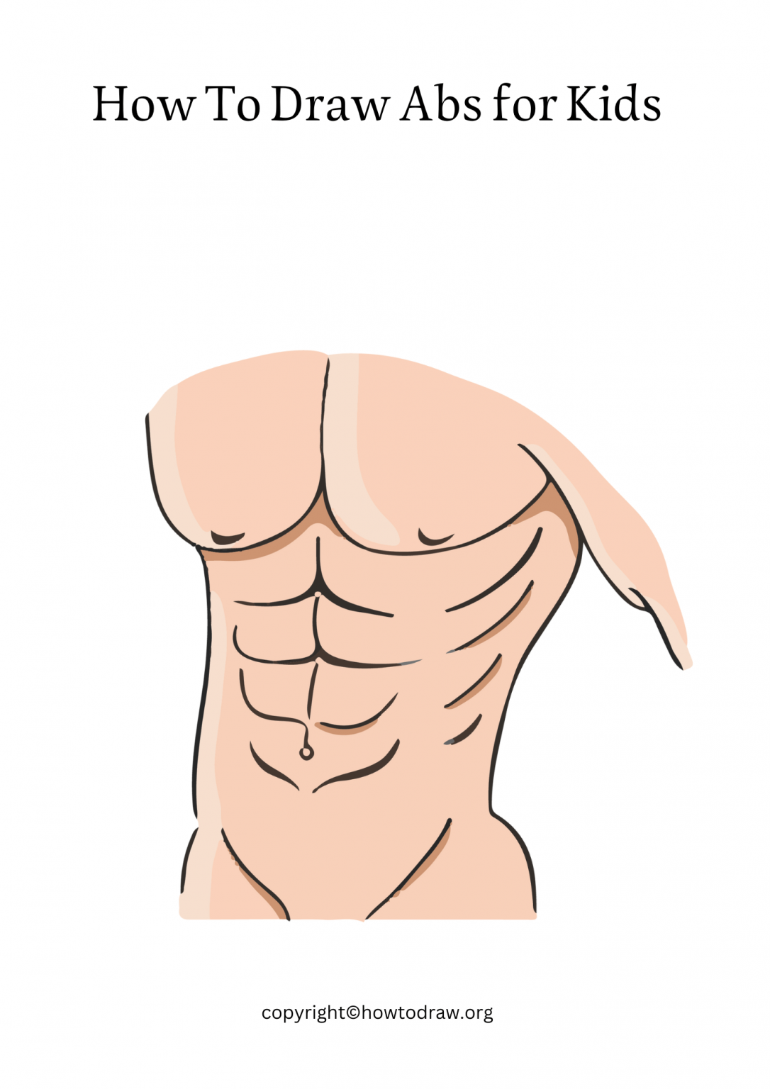 How To Draw Abs Step By Step – For Kids & Beginners