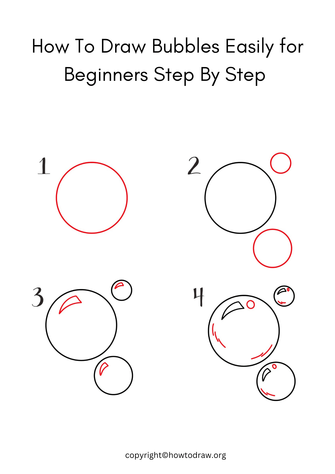 How To Draw Bubbles Step By Step – For Kids & Beginners