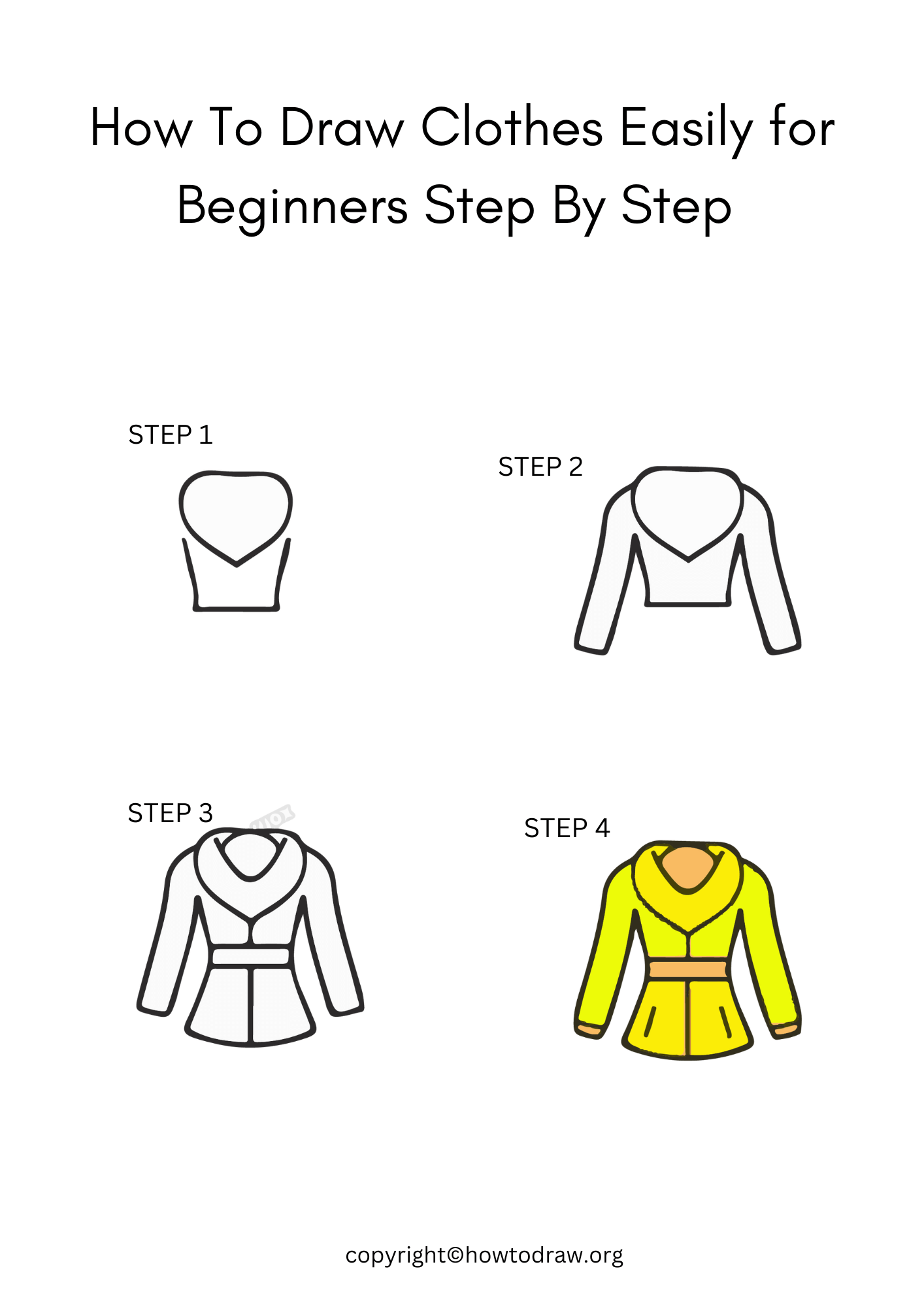 How To Draw Clothes Step By Step – For Kids & Beginners