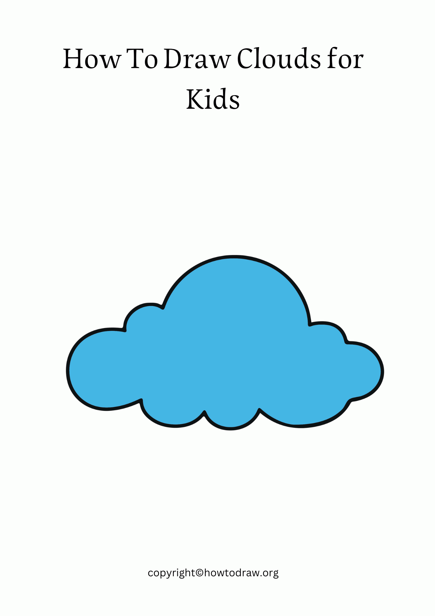 How To Draw Clouds Step By Step – For Kids & Beginners