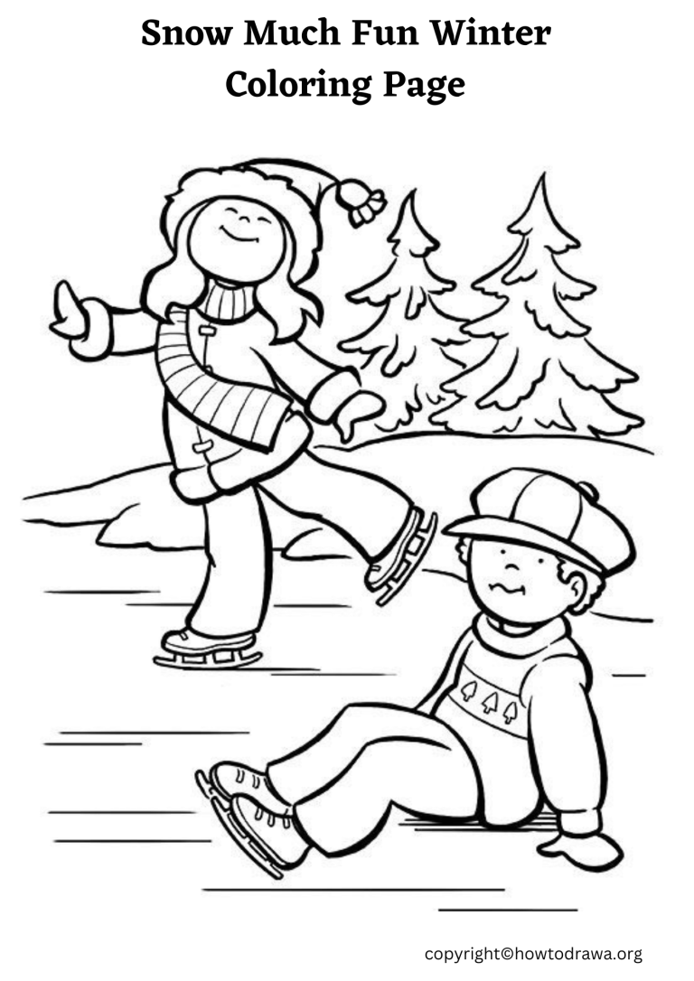 Snow Much Fun Winter Coloring Page for Kids [Free Printable]