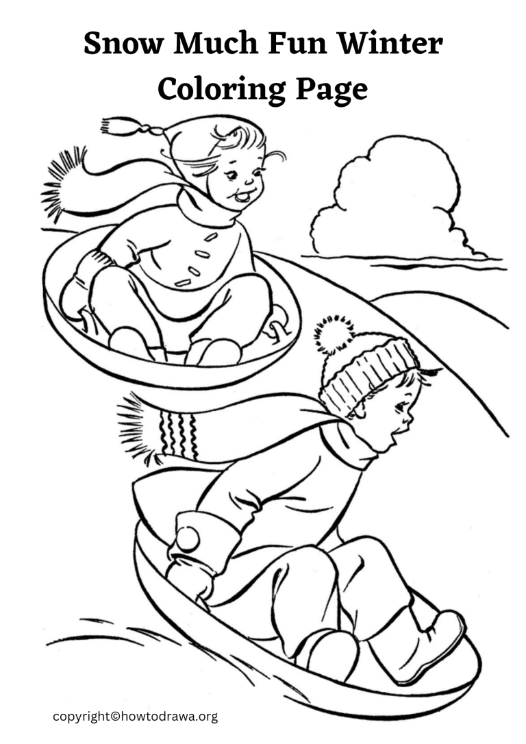 Snow Much Fun Winter Coloring Page for Kids [Free Printable]