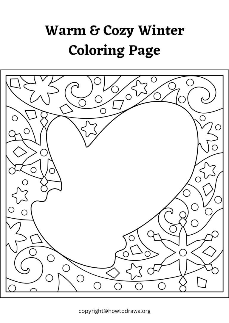 Warm & Cozy Winter Coloring Page for Kids [Free Printable]