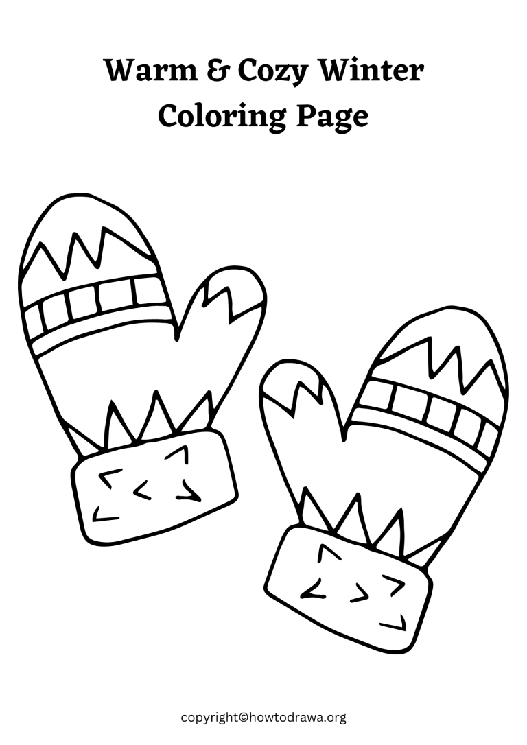 Warm & Cozy Winter Coloring Page for Kids [Free Printable]