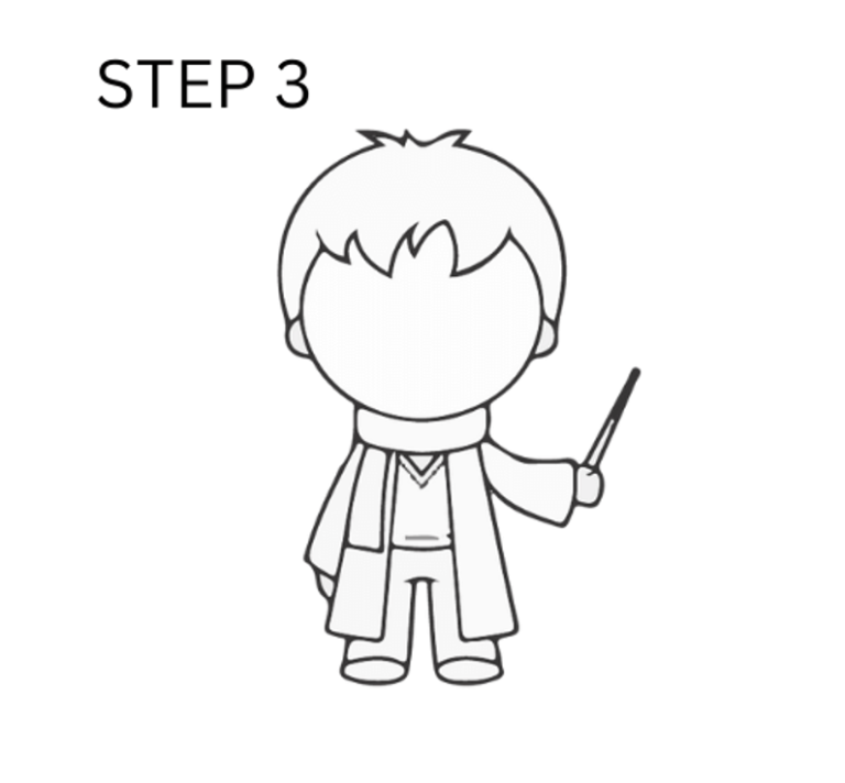 How To Draw Harry Potter Step By Step – For Kids & Beginners