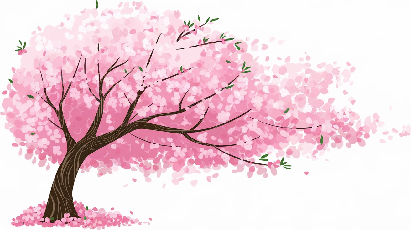 How to Draw Cherry Blossoms Step by Step – For Kids