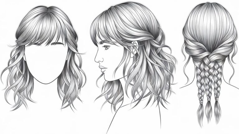 How to Draw Female Hair Step By Step – For Kids & Beginners
