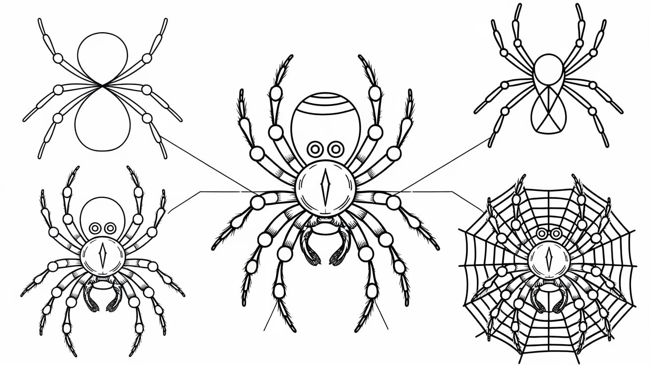 How To Draw A Spider Step By Step – For Kids & Beginners