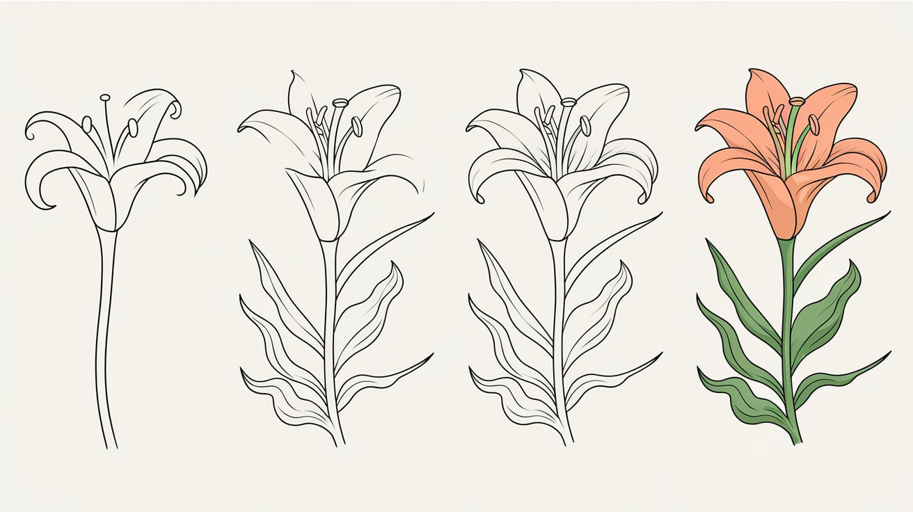How to Draw Lily Step by Step – For Kids & Beginners