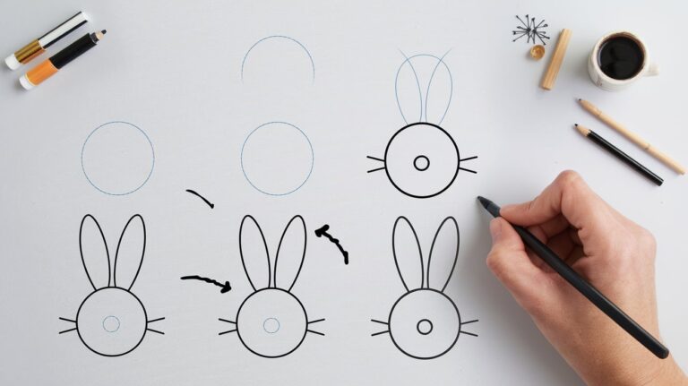 How to Draw Rabbit Step By Step - For Kids & Beginners