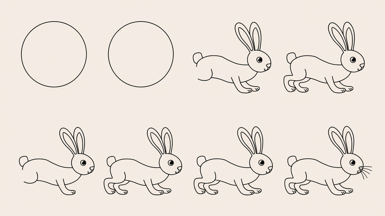 How to Draw Rabbit Step By Step - For Kids & Beginners