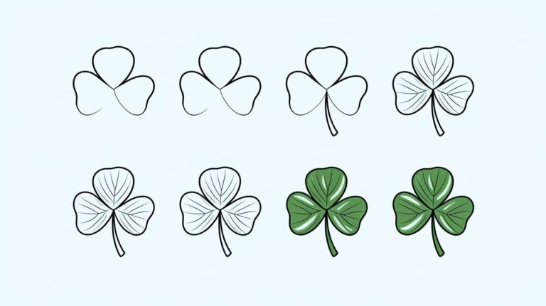 How to Draw a Shamrock Step By Step – For Kids & Beginners