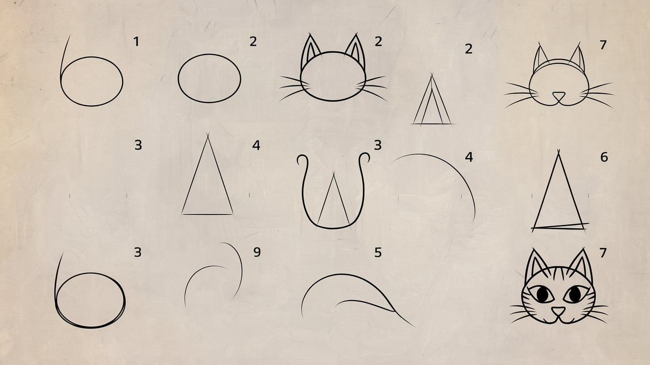 How to Draw a Cat Step By Step – For Kids & Beginners