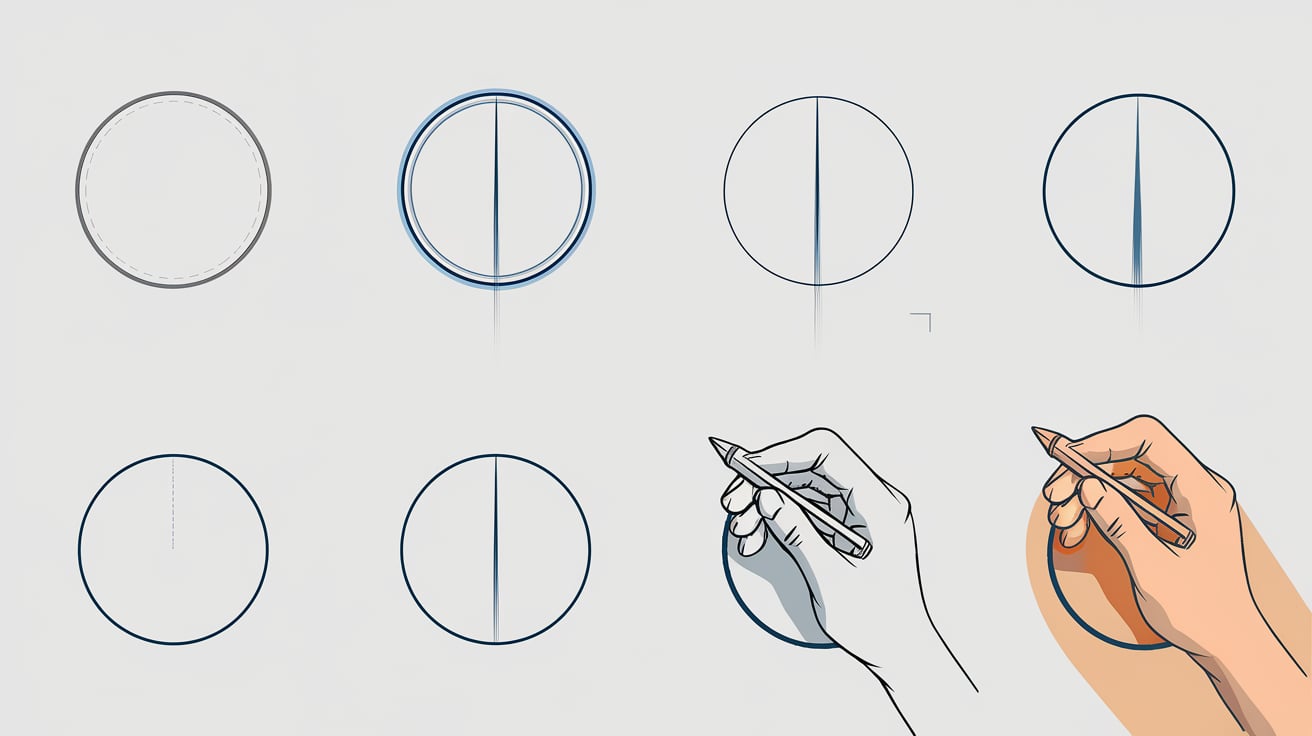 How to Draw A Oval Step By Step - For Kids & Beginners