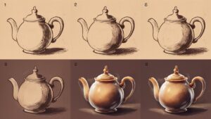 How to Draw Teapot Step By Step – For Kids & Beginners