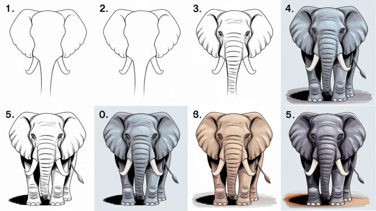 How to Draw an Elephant Step By Step – For Kids & Beginners