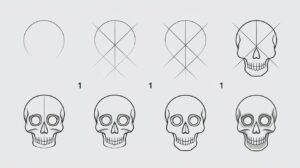 How To Draw Skull Step By Step – For Kids & Beginners
