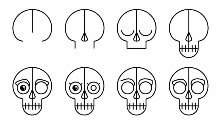 How To Draw Skull Step By Step – For Kids & Beginners