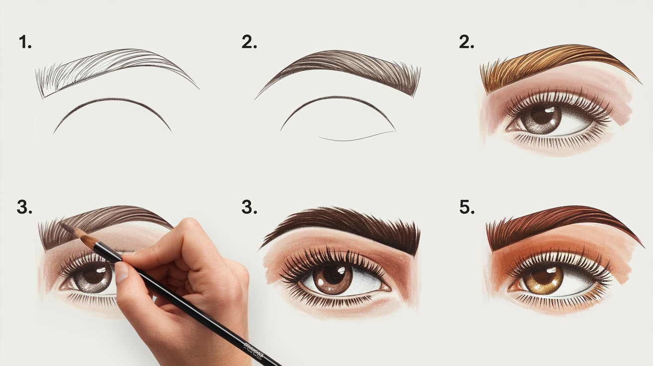 How to Draw Eyebrows Step By Step – For Kids & Beginners