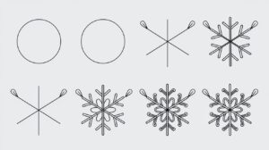 How to Draw Snowflakes Step By Step – For Kids & Beginners